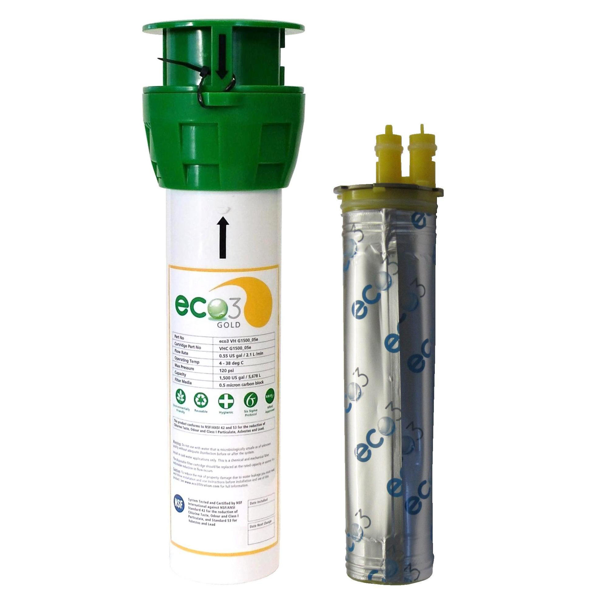 ECO-3 Drinking Water Filter removes chlorine and scale