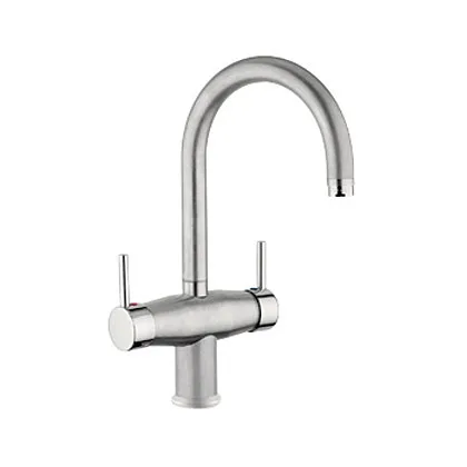 Duo Contemporary 3 way tap in luxury polished chrome