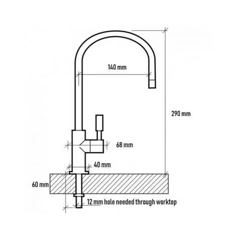 Stainless Steel Swan Neck Drinking Water Filter Tap Swan Neck Tap